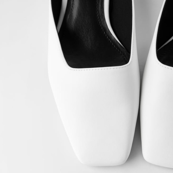 Zara | Shoes | Zara White Mini Wedge Mules | Poshmark